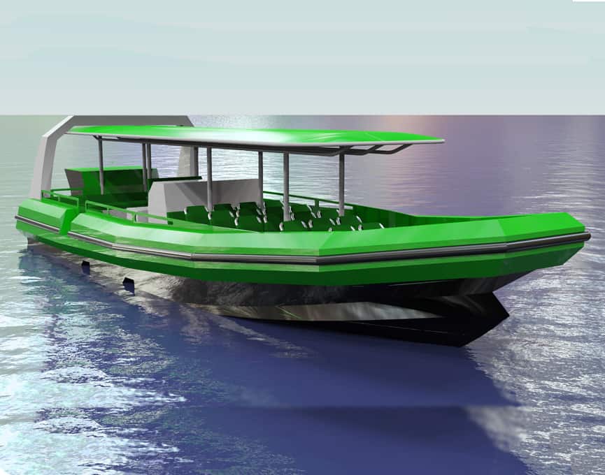New Building 11.9 mtr Z-Bow in HDPE - Commercial Boats
